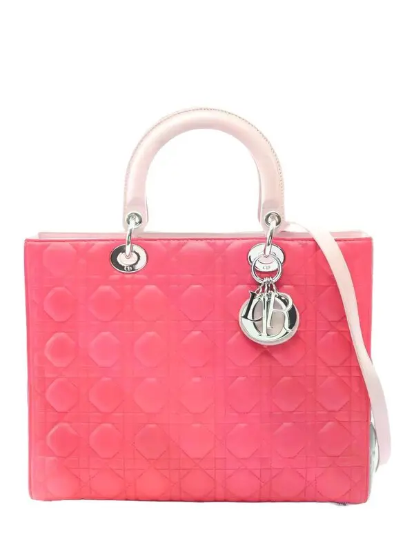 Dior Lady Cannage Tote Bag - Pink