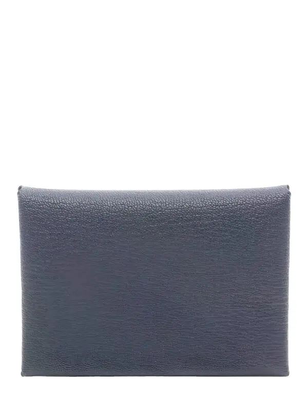 Hermès Calvi Duo Flap Coin Purse - Blue