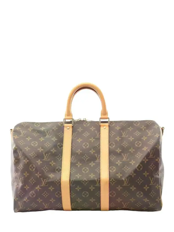 LOUIS VUITTON 1999 Keepall Bandouliere 45 Monogram Boston Luggage - Brown