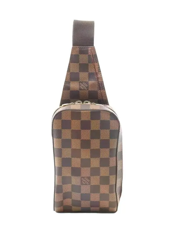 LOUIS VUITTON 2002 Geronimos Damier-pattern Crossbody Bag - Brown