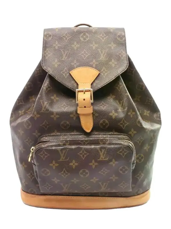 LOUIS VUITTON 1996 Gm Montsouris Monogram Canvas Backpack - Brown