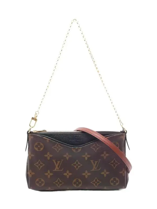 LOUIS VUITTON Pallas Shoulder Bag Monogram Canvas - Brown
