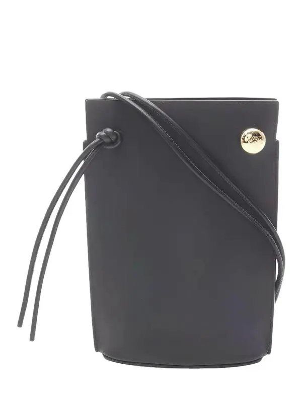 Loewe Pebble Dice Leather Shoulder Bag - Black