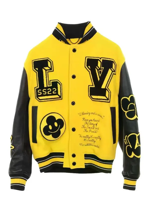 LOUIS VUITTON Embroidery Varsity Jacket - Yellow