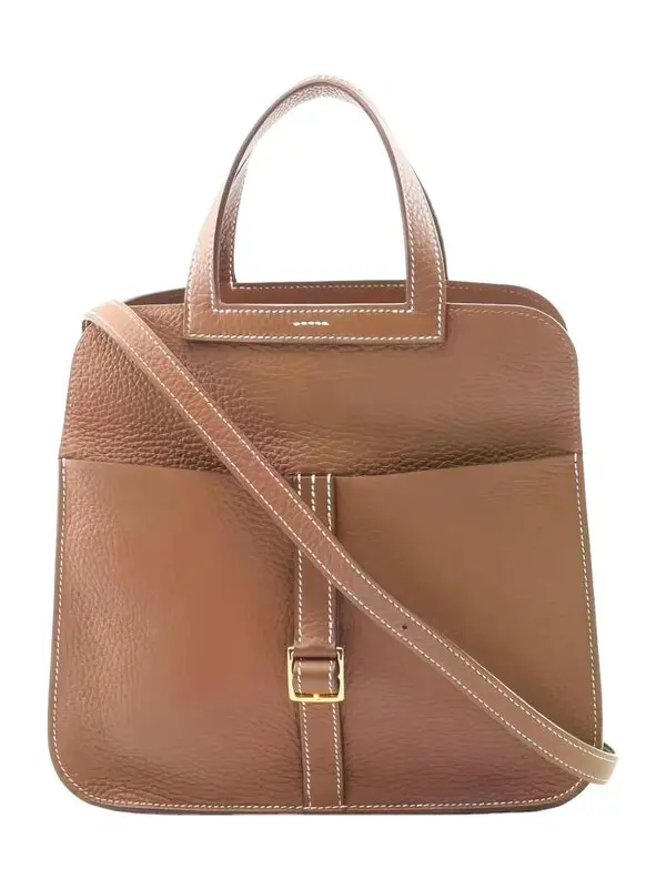 Hermès 2022 Halzan 25 Tote Bag - Brown