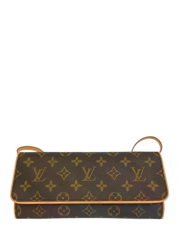 LOUIS VUITTON 2001 Gm Pochette Twin Monogram Canvas Shoulder Bag - Brown
