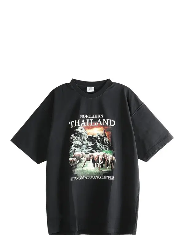 Vetements Thailand Tourist T-shirt - Black
