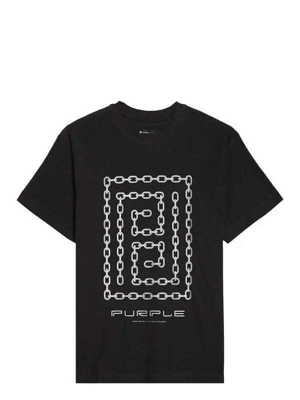 PURPLE BRAND Meander Chain Tee - Black