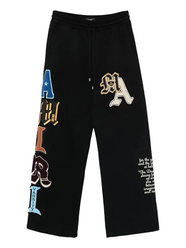 Amiri Varsity Patch Sweatpant - Black