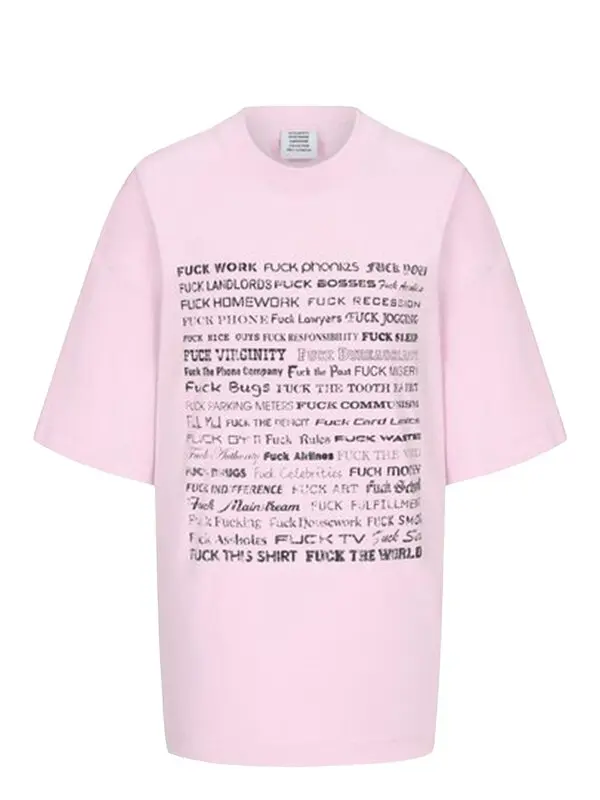 Vetements Printed T-shirt - Pink