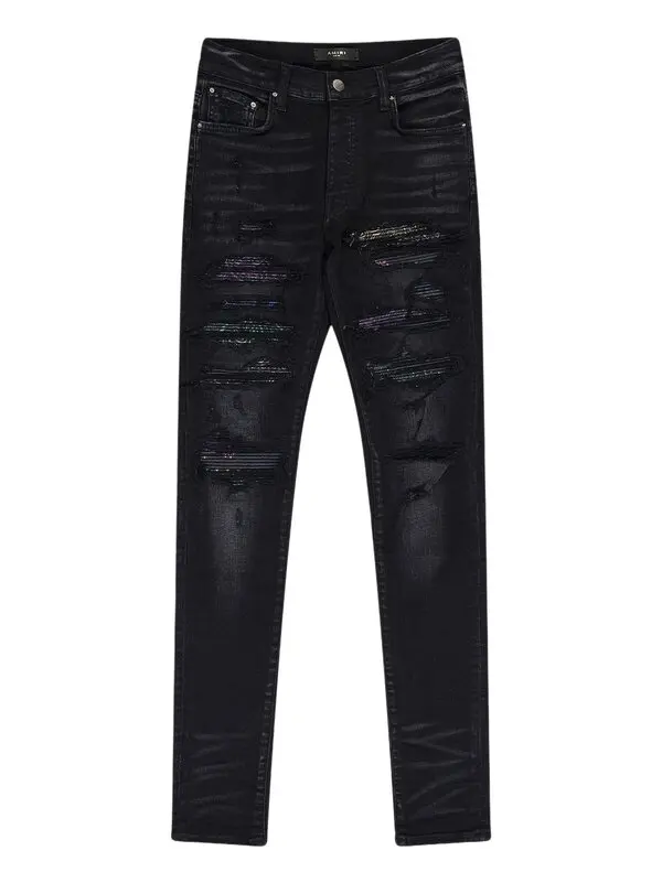Amiri Rainbow Paisley Thrasher Jean - Black