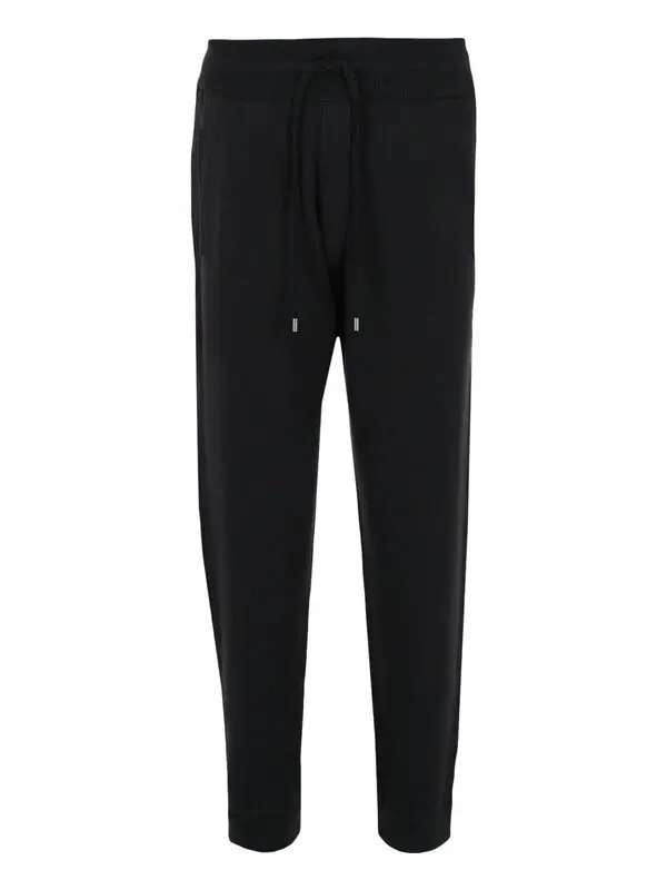 FERRAGAMO Sweater Knit Drawstring Joggers - Black