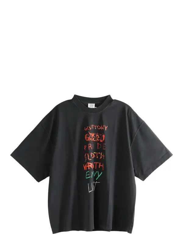 Vetements 7 Sins T-shirt - Black
