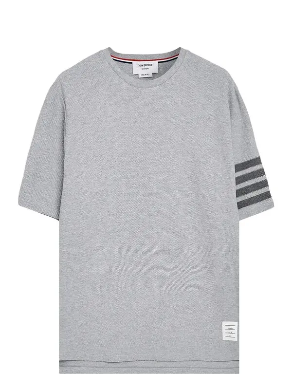 Thom Browne Bar Short-sleeve Tee - Grey
