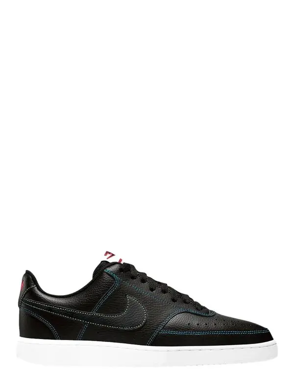 Nike Court Vision Low Overlay Stitch Sneakers - Black