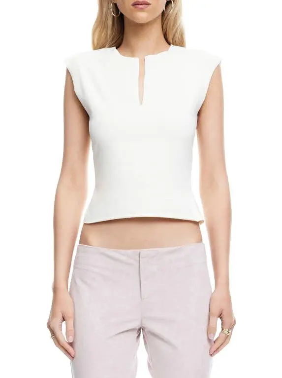 Lioness Tribeca Cap-sleeve Crop Top - Moonlight