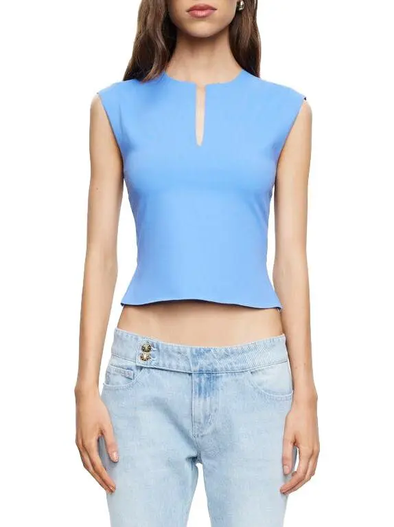 Lioness Tribeca Cap-sleeve Crop Top - Persian Jewel