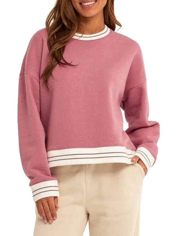 THREADS 4 THOUGHT Triblend Fleece Sweatshirt - Wild Rose/twilight
