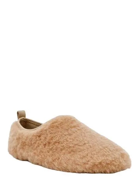 Steve Madden Mino Faux Fur Flats - Tan Faux Fur