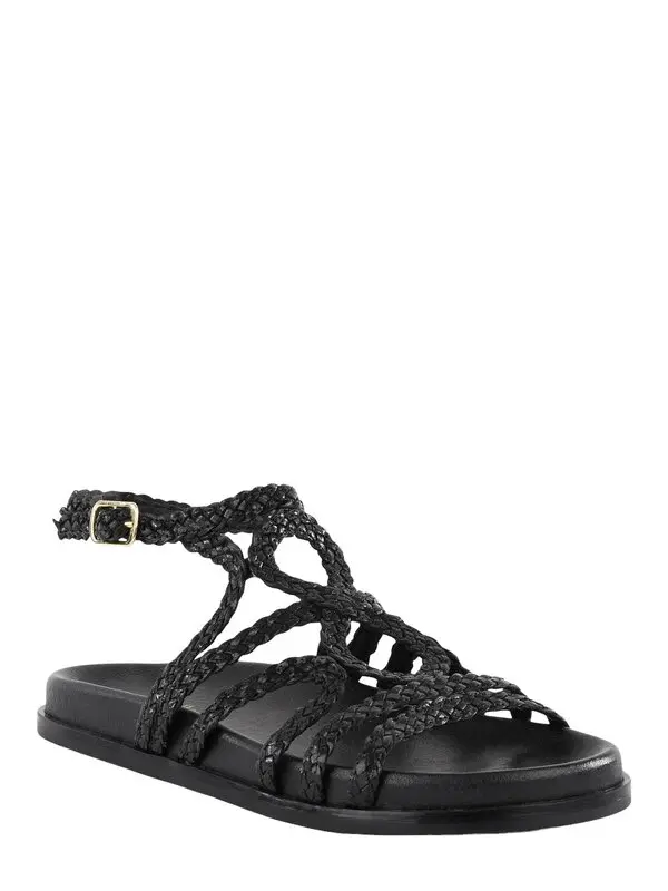 Seychelles Braided Ankle Strap Sandal - Black