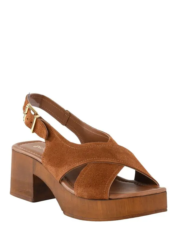 Seychelles Slingback Platform Sandals - Brown