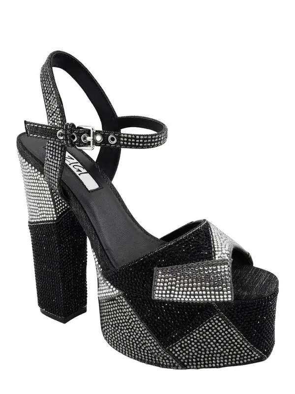 ZIGI Antonia Ankle Strap Platform Sandal - Black