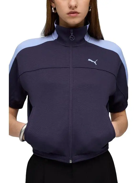 PUMA T7 Short Sleeve Track Jacket - Deep Plum