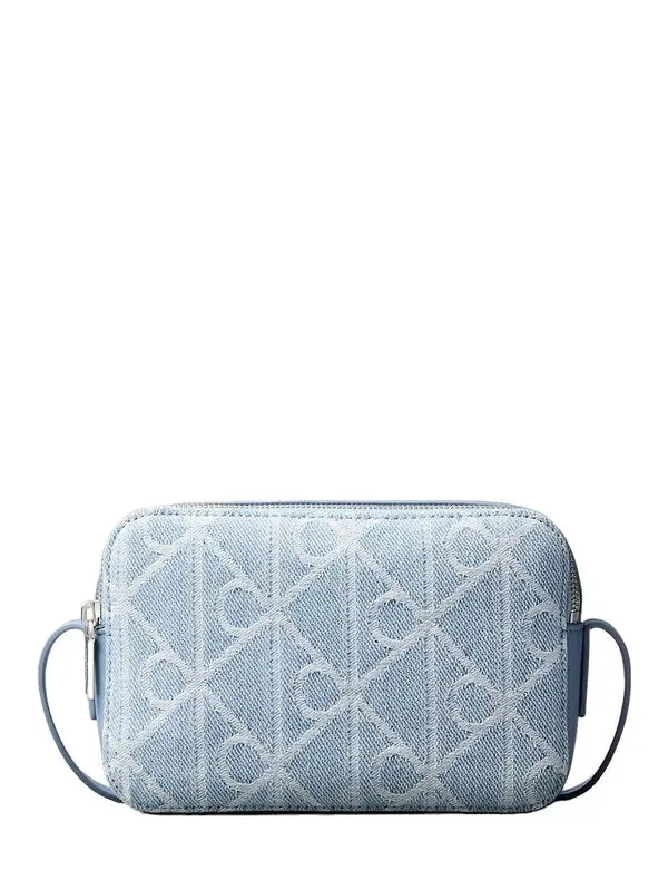 Calvin Klein Denim Camera Bag With Logo - Denim Light Wash