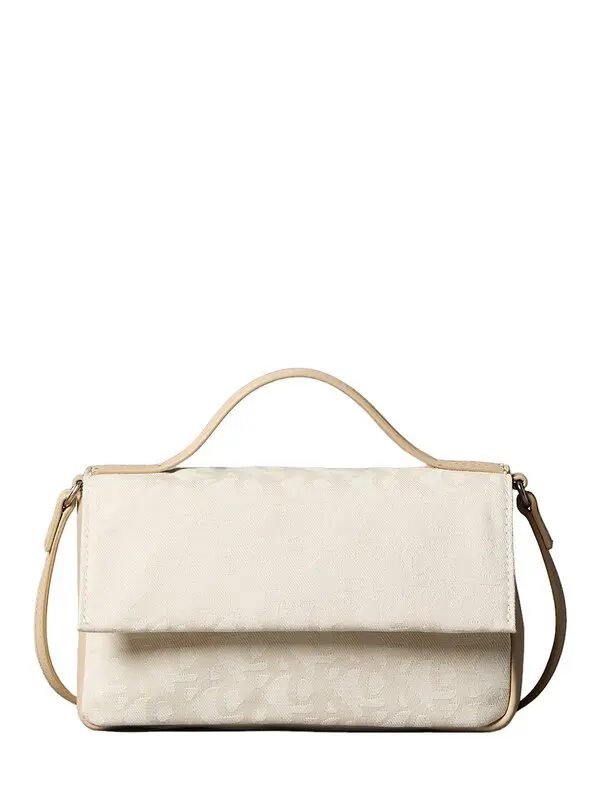 Calvin Klein Monogram Flap Crossbody Bag - Natural Aop