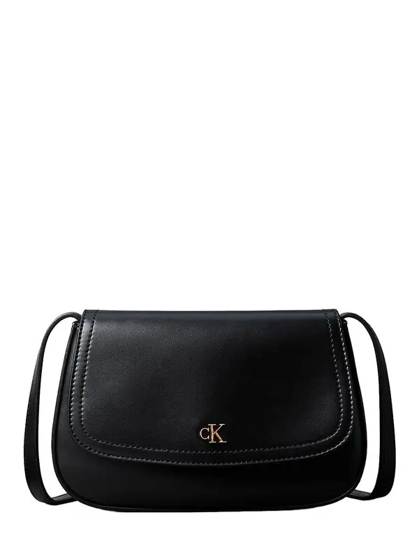 Calvin Klein Monogram Flap Camera Bag - Black