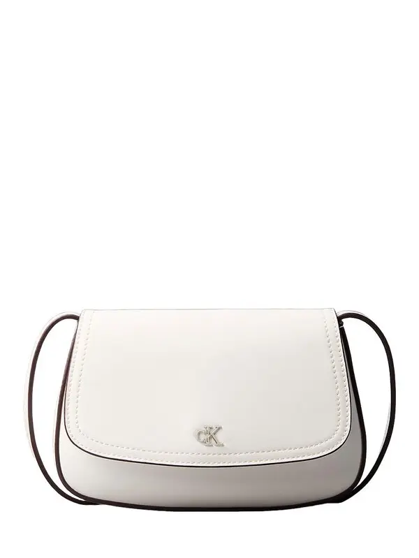 Calvin Klein Monogram Flap Camera Bag - White Alyssum