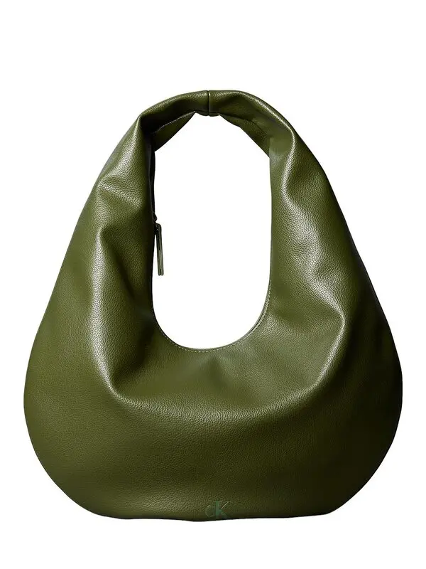 Calvin Klein Pebble Grain Crescent Shoulder Bag - Cypress