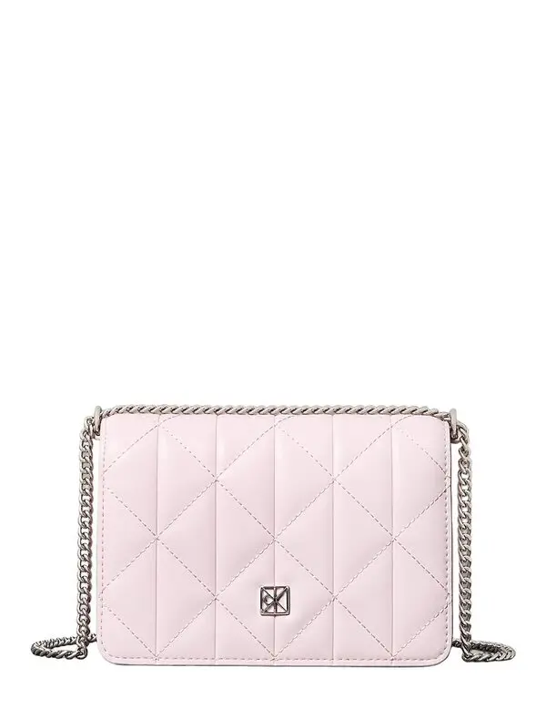 Calvin Klein Quilted Emblem Logo Mini Chain Bag - Cradle Pink
