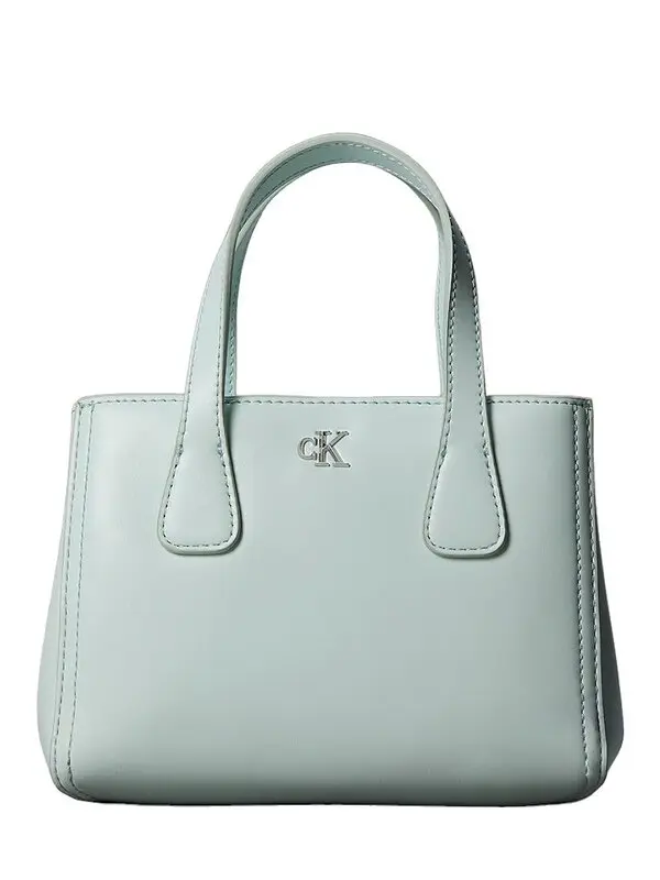 Calvin Klein Monogram Mini Tote Crossbody Bag - Whispering Blue