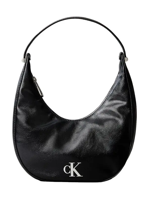 Calvin Klein Curved Small Shoulder Bag - Black