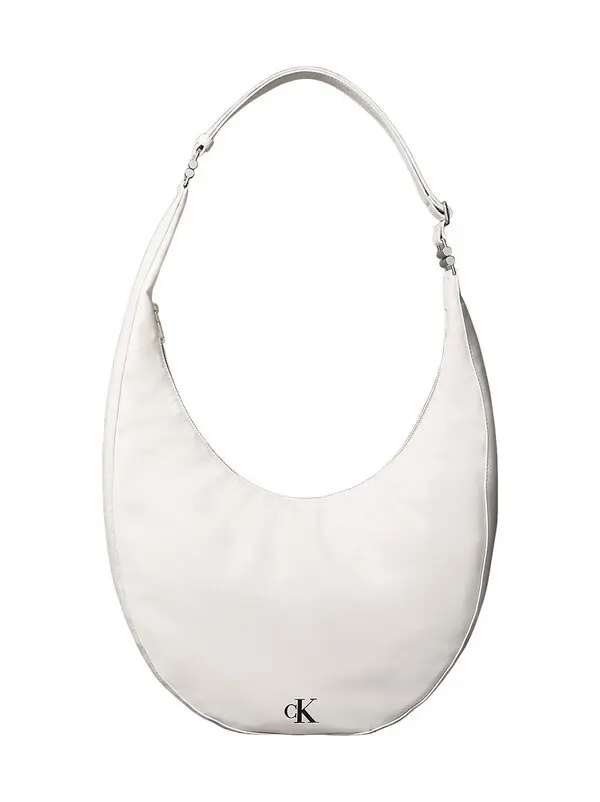 Calvin Klein Curved Shoulder Bag - White Alyssum