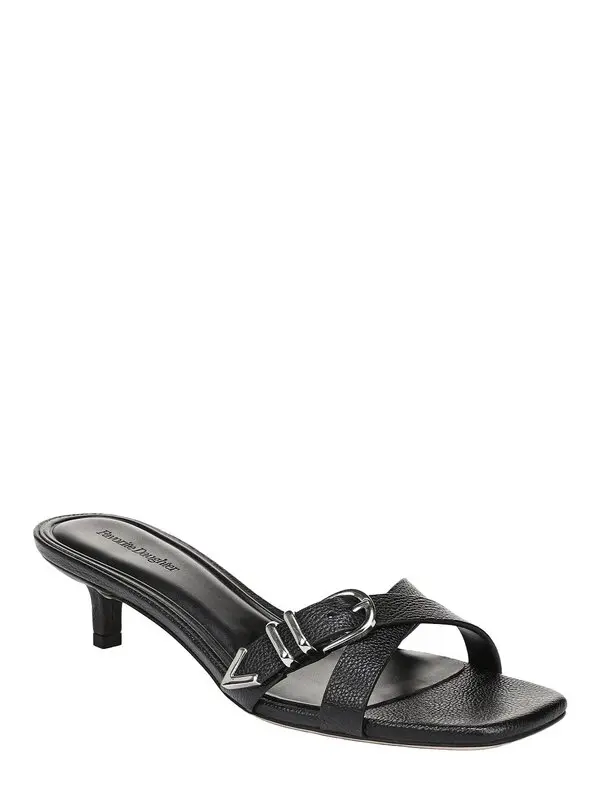 FAVORITE DAUGHTER Shiloh Kitten Heel Sandal - Black