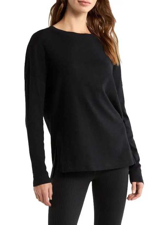 Zella Ease Up Long-sleeve T-shirt - Black