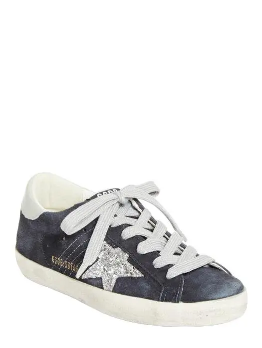 GOLDEN GOOSE Super-star Low-top Sneaker - Navy Blue/silver/light Gray
