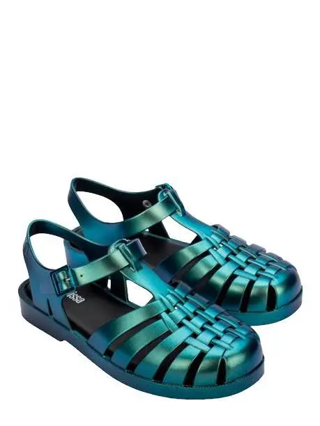 Melissa Possession Fisherman Sandal - Metallic Green/black