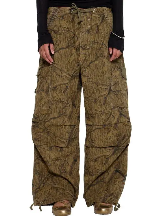 JADED LONDON Forest Parachute Pants - Camo