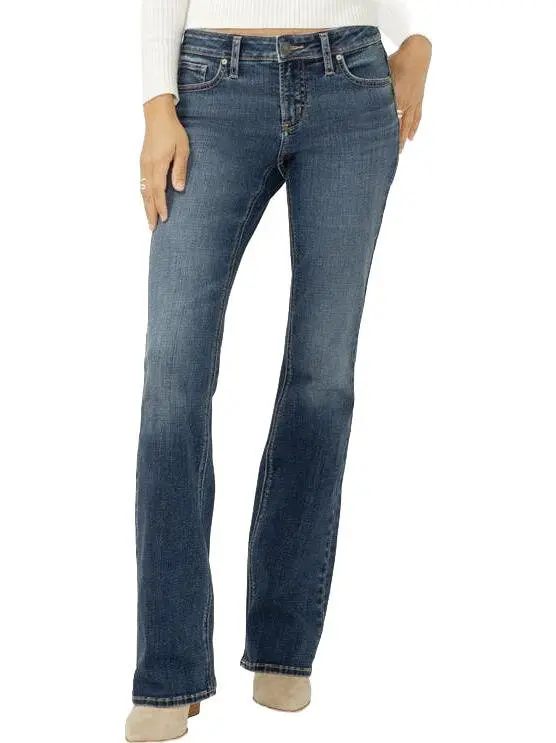 SILVER JEANS CO. Elyse Mid-rise Bootcut Jeans - Atlantic Shores