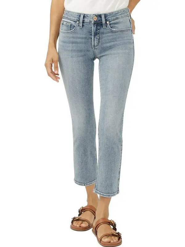 SILVER JEANS CO. Suki Crop Straight-leg Jeans - Mothers Beach