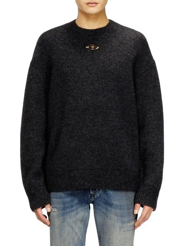 DIESEL® K-areeso Wool-blend Sweater - Dark Grey Melange