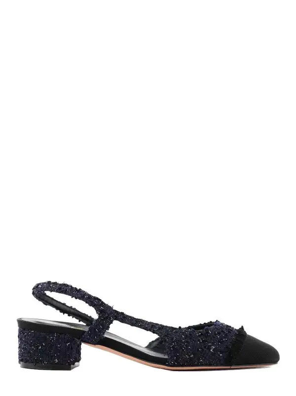PAUL WARMER Loulou Fringed Slingback Pumps - Blue