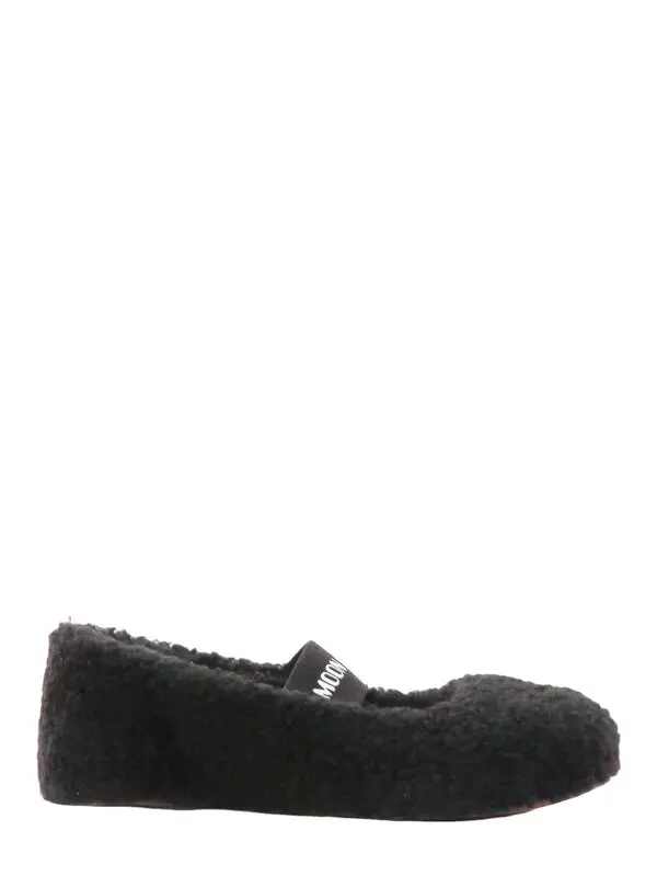 Moon Boot Shearling Ballerina Flats - Black