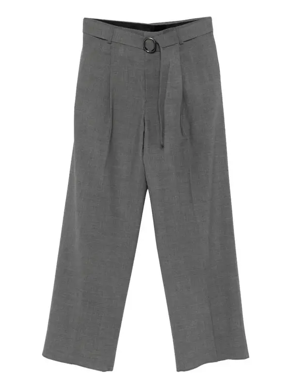 Emporio Armani Pleated Tailored Trousers - Grey