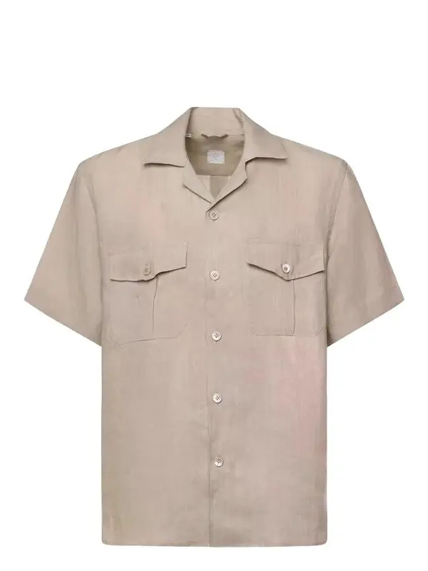 Eleventy Chest-pocket Short-sleeve Shirt - Neutrals