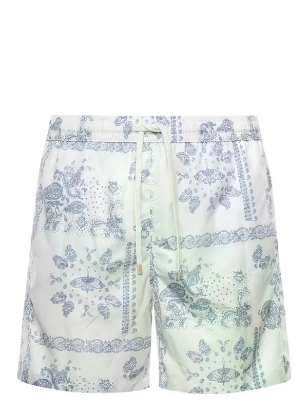 Eleventy Paisley-print Swim Shorts - White