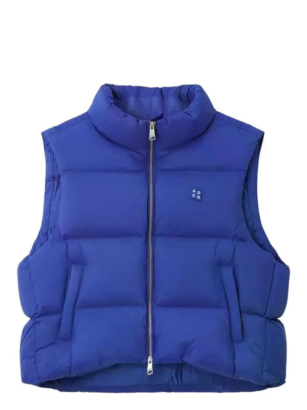 ADER ERROR Padded Gilet With Tag Detail - Blue